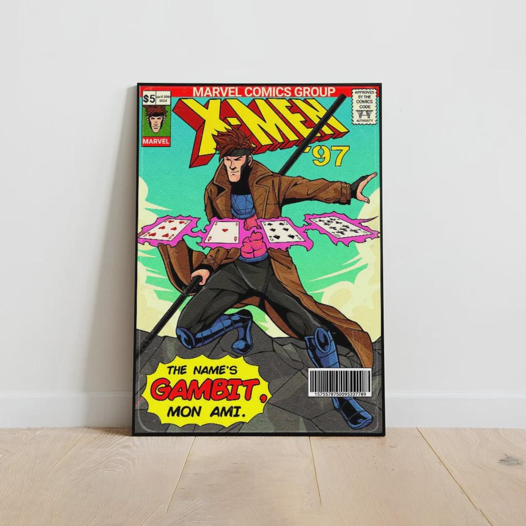 Gambit X-men 97' Poster, Comic Book Art - Etsy