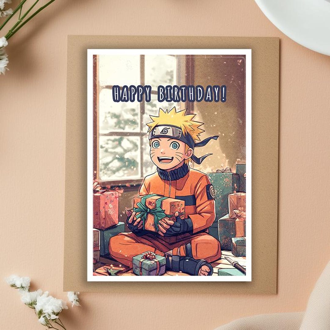 Naruto Birthday Card • greeting Card • Birthday Card • Naruto Card ...
