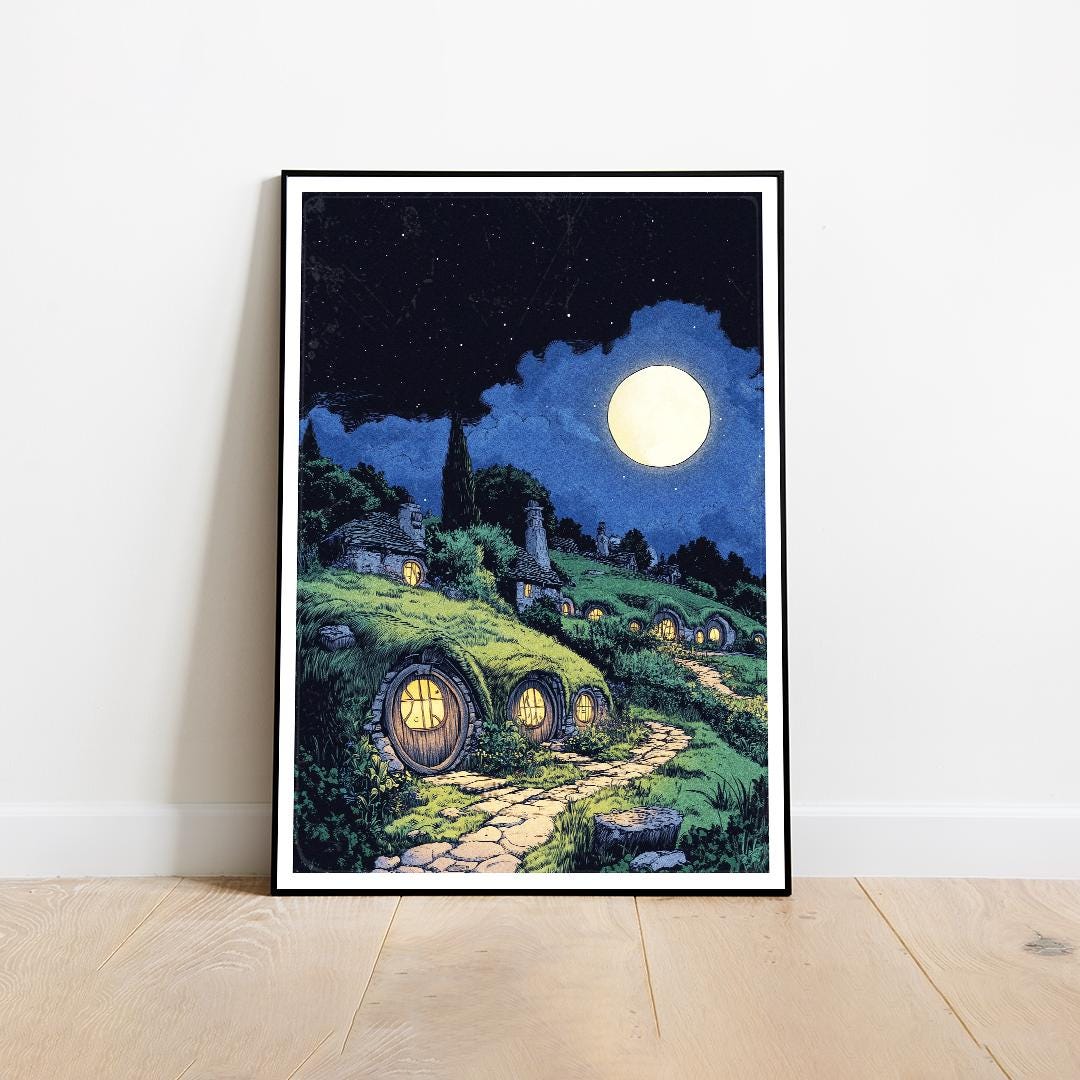 The Shire Poster: Lord of the Rings Wall Art - Etsy