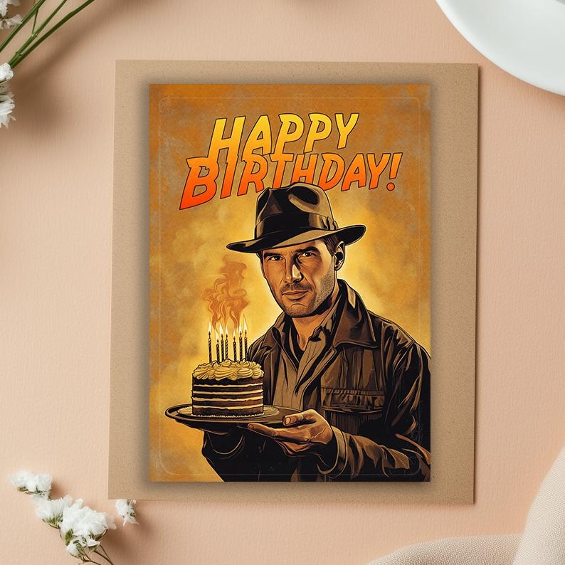 Indiana Jones Birthday Card • Indiana Jones • Birthday Card • Funny ...