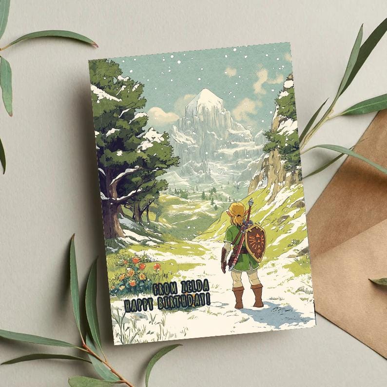 Zelda Birthday Card, Greeting Card, birthday Card, Zelda Card ...