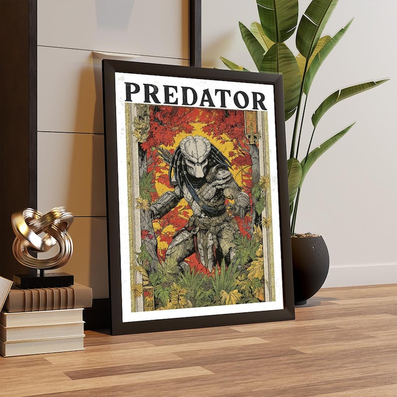 Predator Comic Book Poster – Vintage Sci-fi Wall Art, 80s Action Movie ...