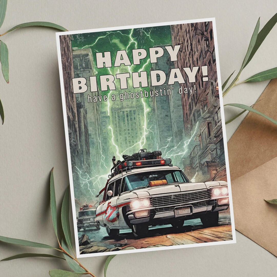 Funny Ghostbusters Birthday Card: A5 Greeting Card - Etsy