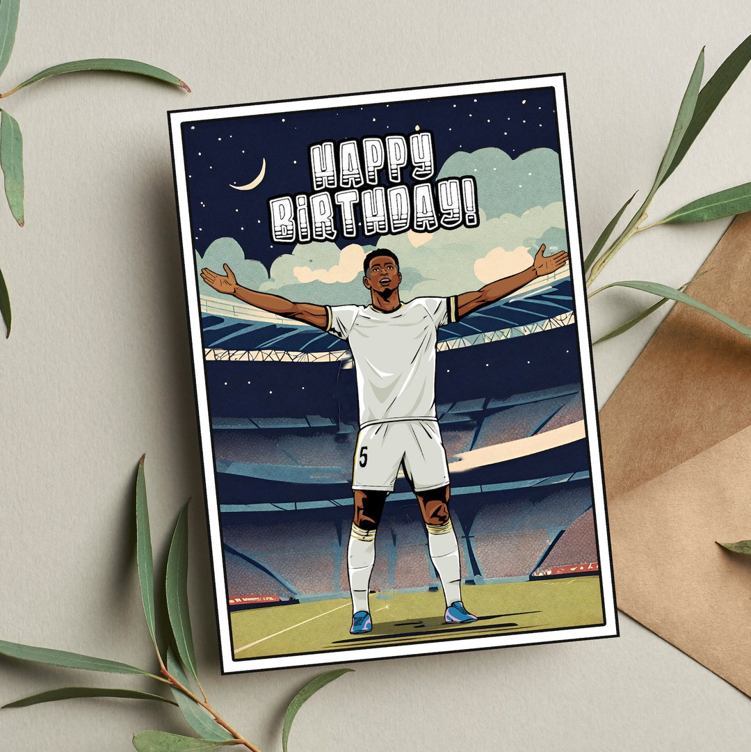 Jude Bellingham Birthday Card • greeting Card • birthday Card ...
