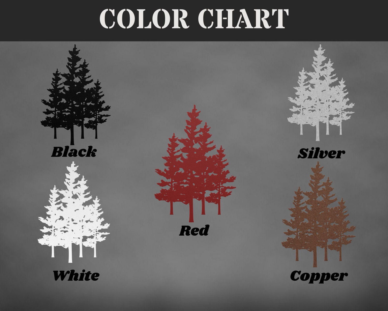 Pine Tree Metal Wall Art, Cedar Tree Metal Sign Large Outdoor Wall Art ...