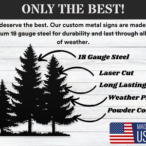 Pine Tree Metal Wall Art, Cedar Tree Metal Sign Large Outdoor Wall Art ...