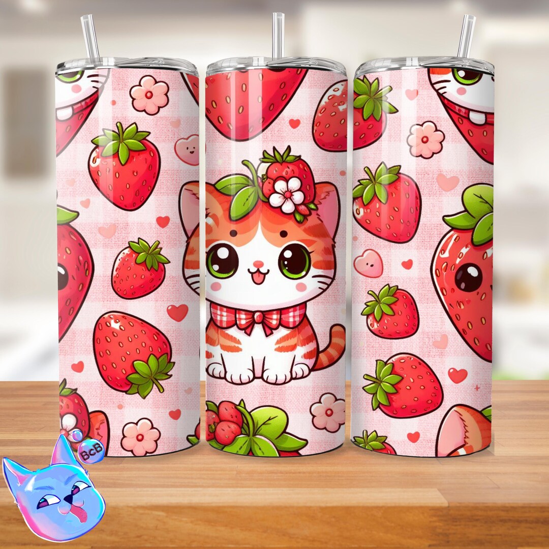 Checkered Cat Pattern, Tumbler Sublimation Files, Design for Tumblers ...