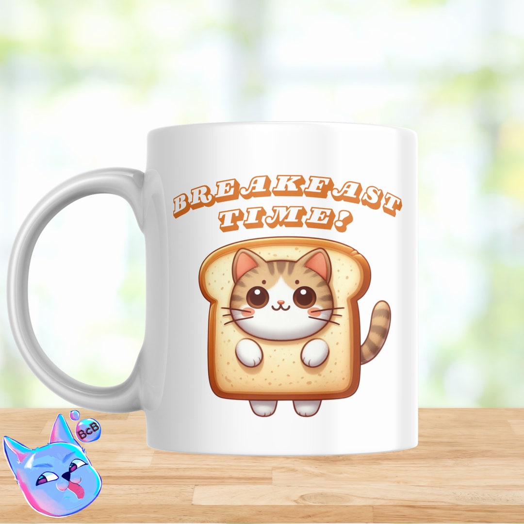 Toast Cat, Breackfast, Sublimation Download, Png Downloads, Cat Mug ...