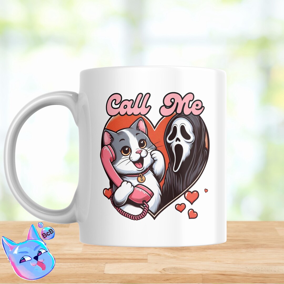 Valentine Ghostface Cat Png, Horror Valentine Mug, Scary Movie Scream ...