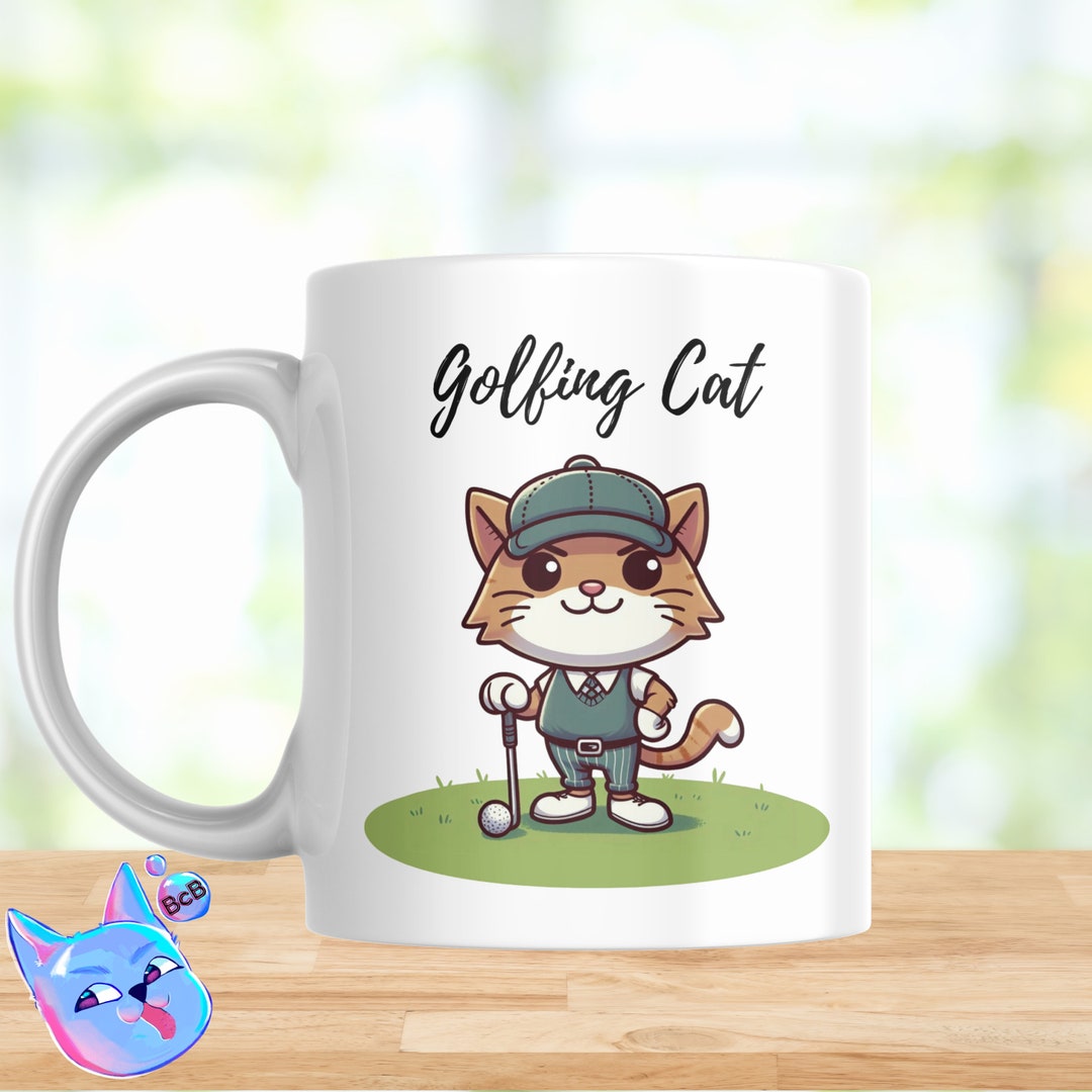 Golfing Cat, Sport, Sublimation Download, Png Downloads, Print, Sport ...