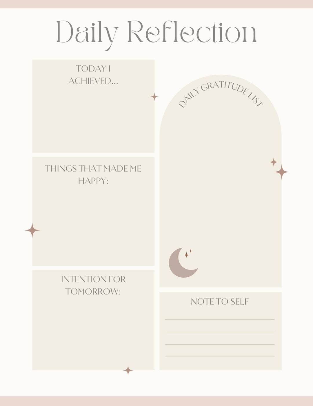 Clean and Aesthetic Daily Reflection and Skincare Routine Check List - Etsy