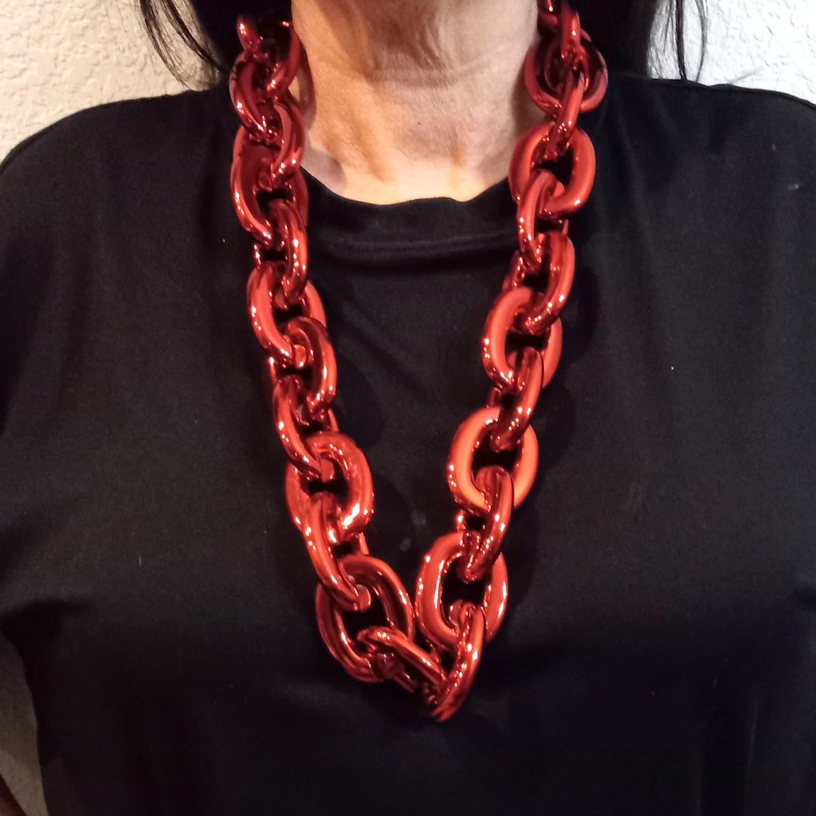 Chunky Plastic Chain Necklace, Hip Hop Rapper Costume Jewelry - Etsy