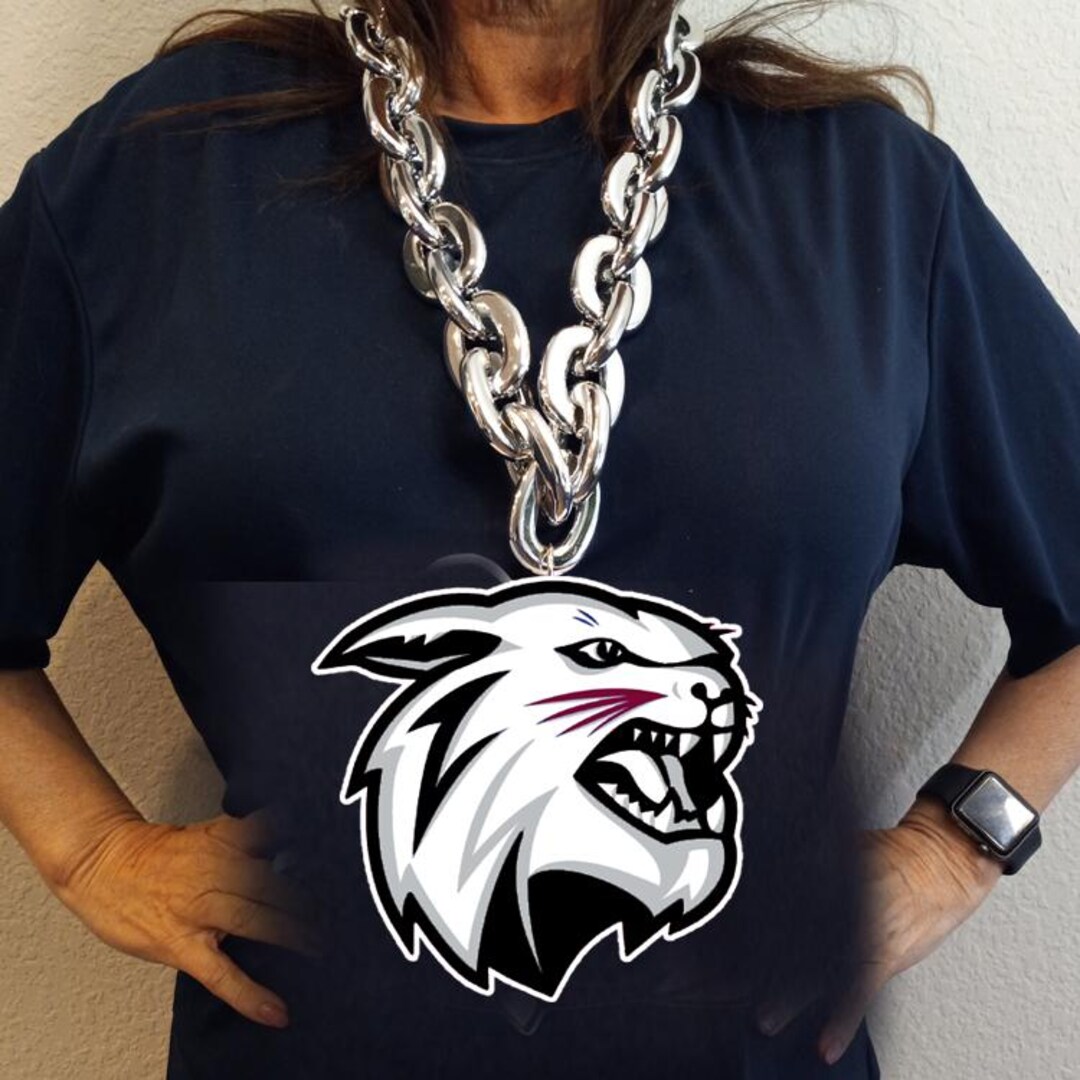 Wildcats Black & Silver High School Mascot 3D Big Fan Chain - Etsy