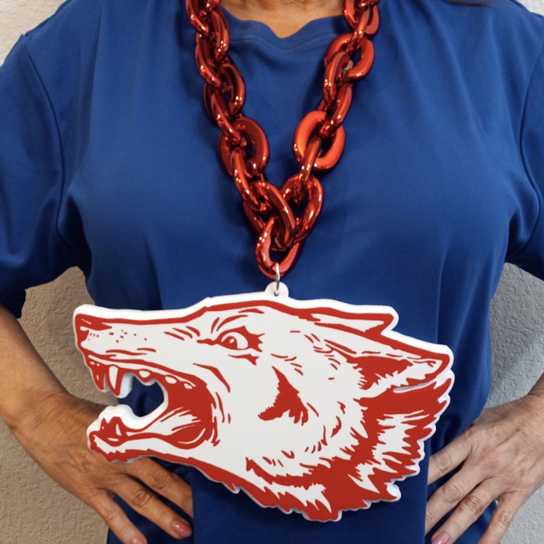 Coyote Red High School Mascot 3D Big Fan Chain - Etsy