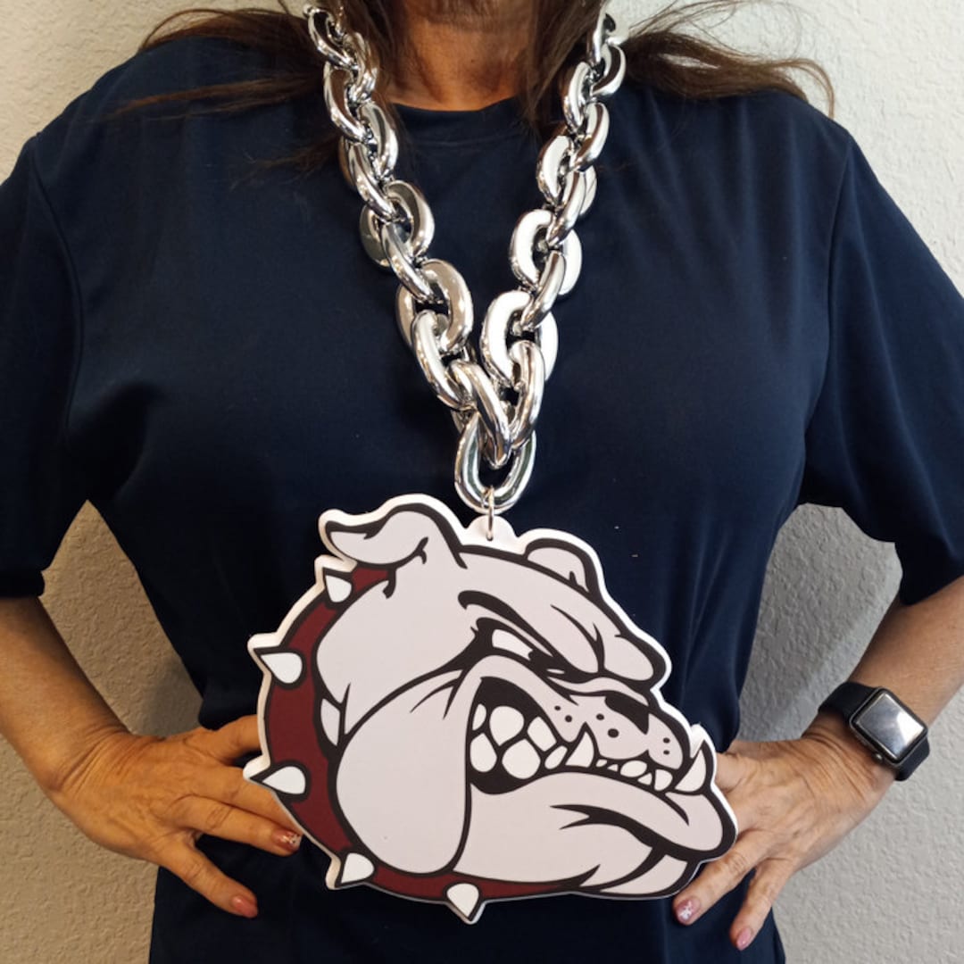 Bulldog Maroon High School Mascot 3D Big Fan Chain - Etsy