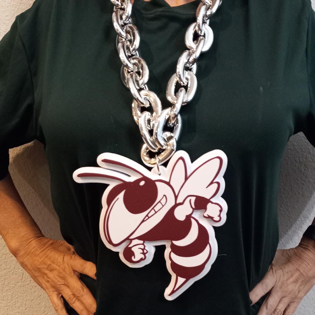 Hornet Maroon High School Mascot 3D Big Fan Chain - Etsy