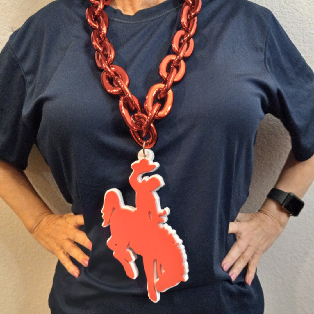 Cowboys Red High School Mascot 3D Big Fan Chain - Etsy