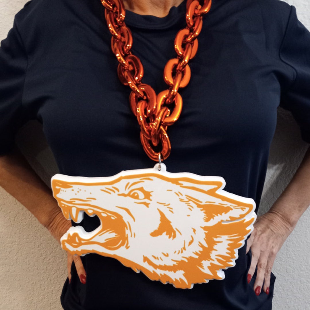 Coyote Orange High School Mascot 3D Big Fan Chain - Etsy
