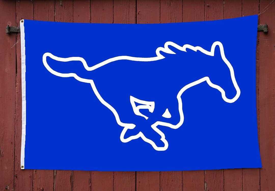 Mustangs Blue 3' X 5' High School Mascot Polyester Flag - Etsy