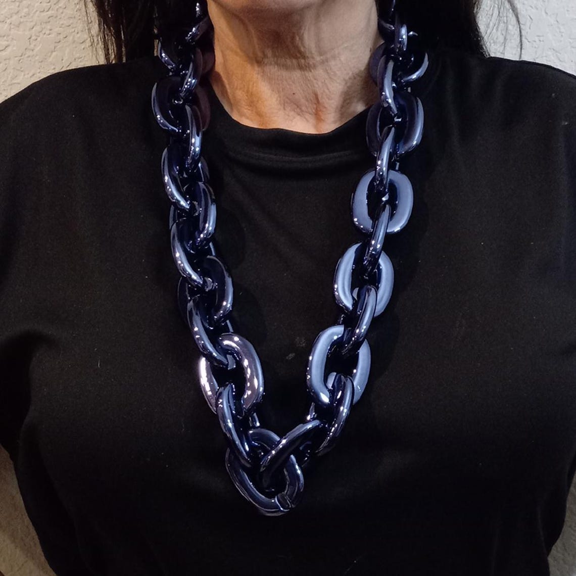Chunky Plastic Chain Necklace, Hip Hop Rapper Costume Jewelry - Etsy