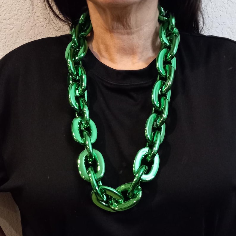 Chunky Plastic Chain Necklace, Hip Hop Rapper Costume Jewelry - Etsy