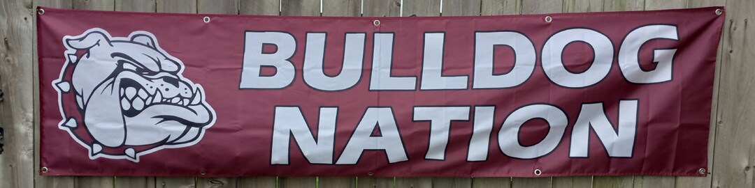 Bulldog Maroon 2' X 8' Banner - Etsy