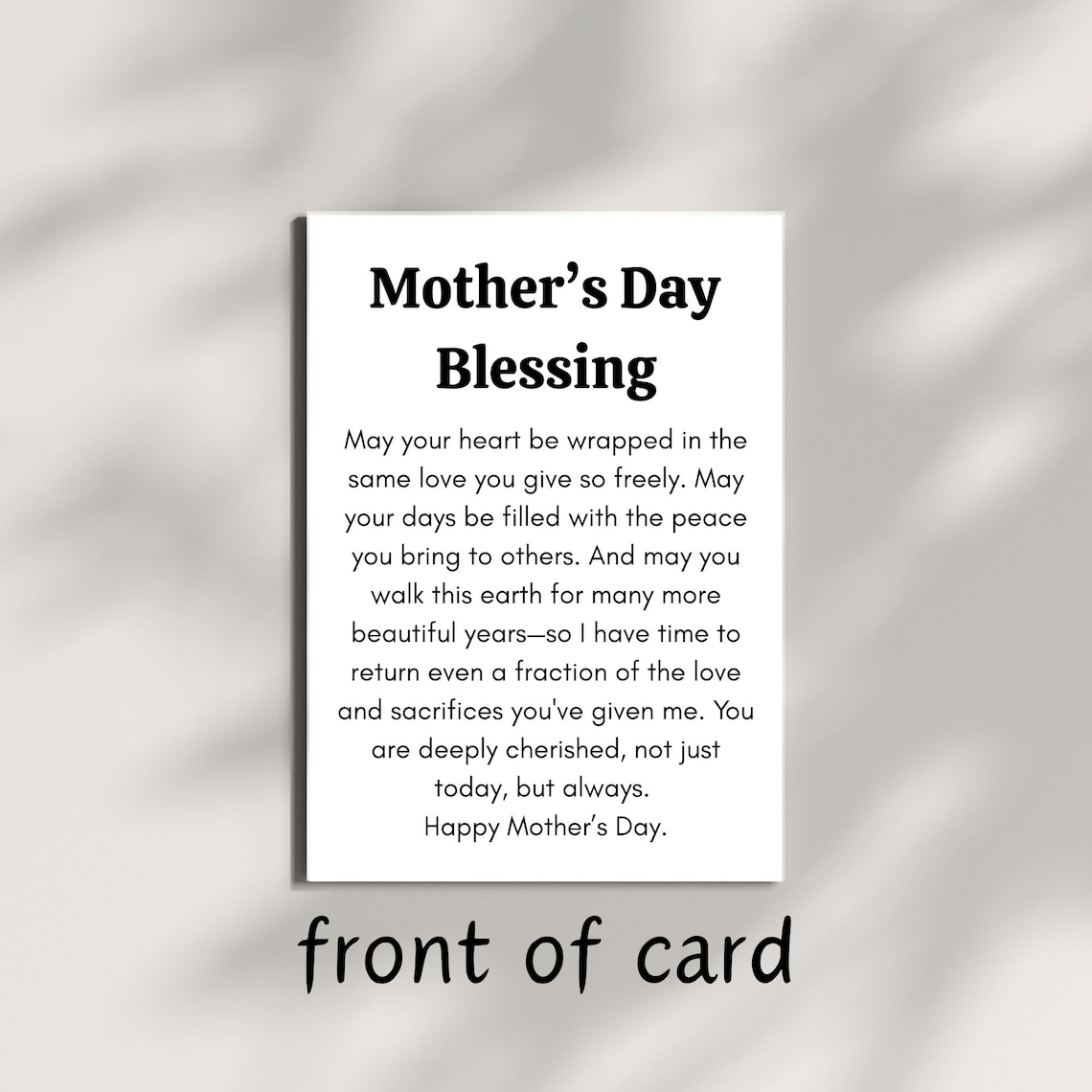 Mother’s Day Blessing Card Printable Christian Mom Card Digital ...