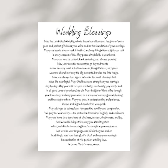 God Blessing Wedding Card Message