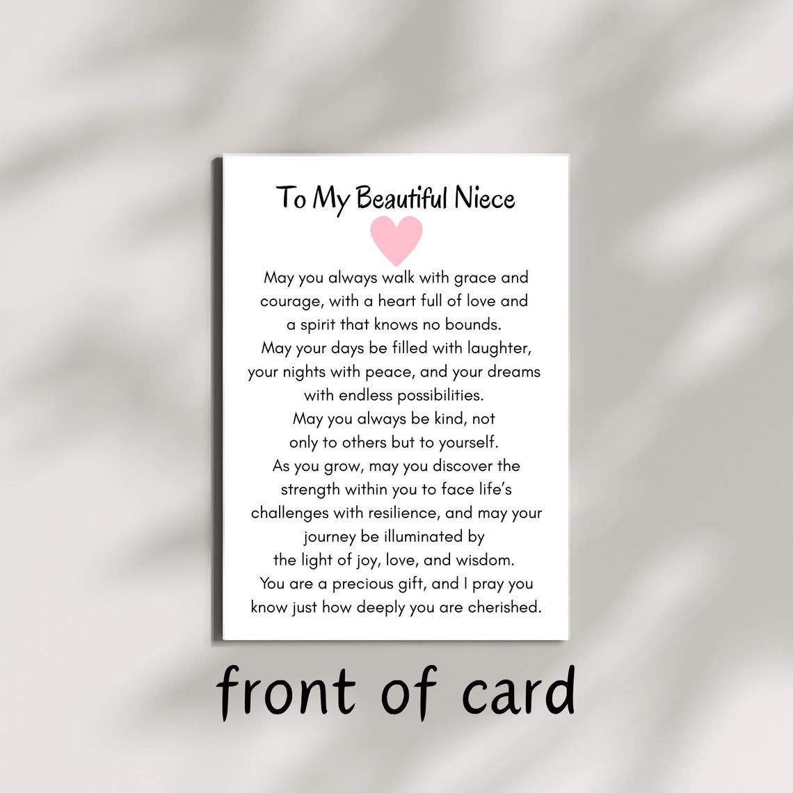 Blessing for Niece Card Printable Christian Card Digital Download Niece ...