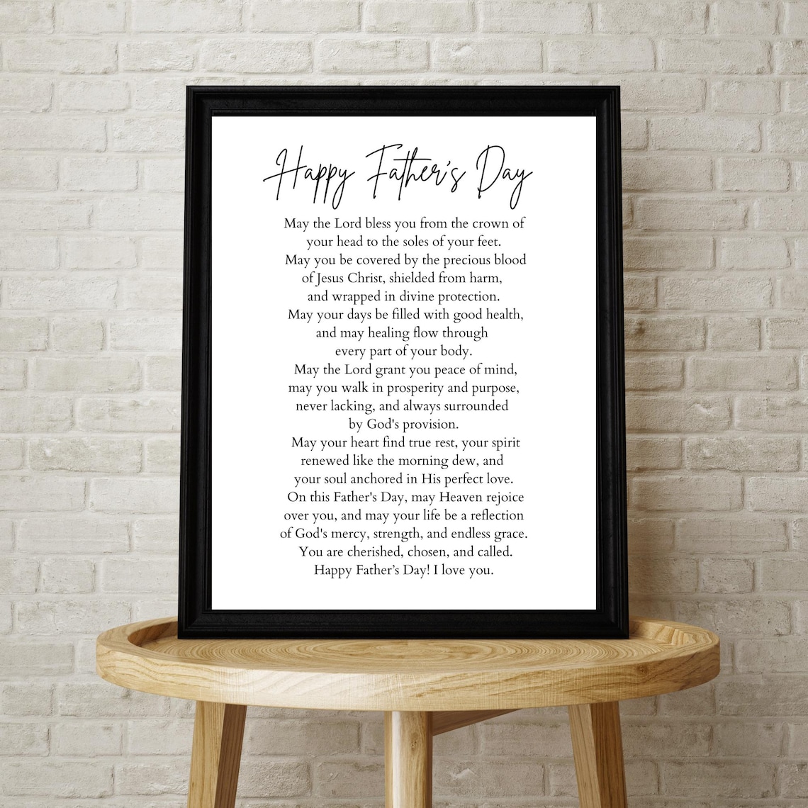 Father’s Day Wall Art Blessing Printable for Dad Digital Download ...