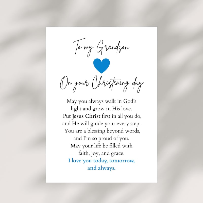 Baptism Blessing Note - Etsy