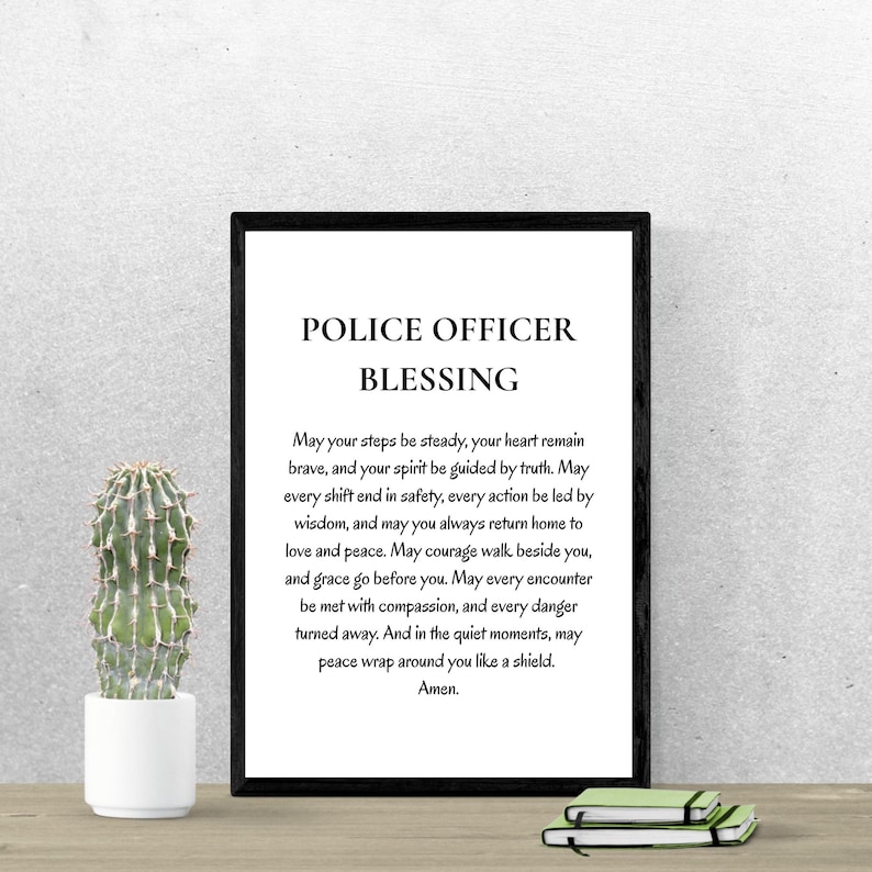 Police Blessing Wall Art Police Prayer Printable Christian Faith Based ...