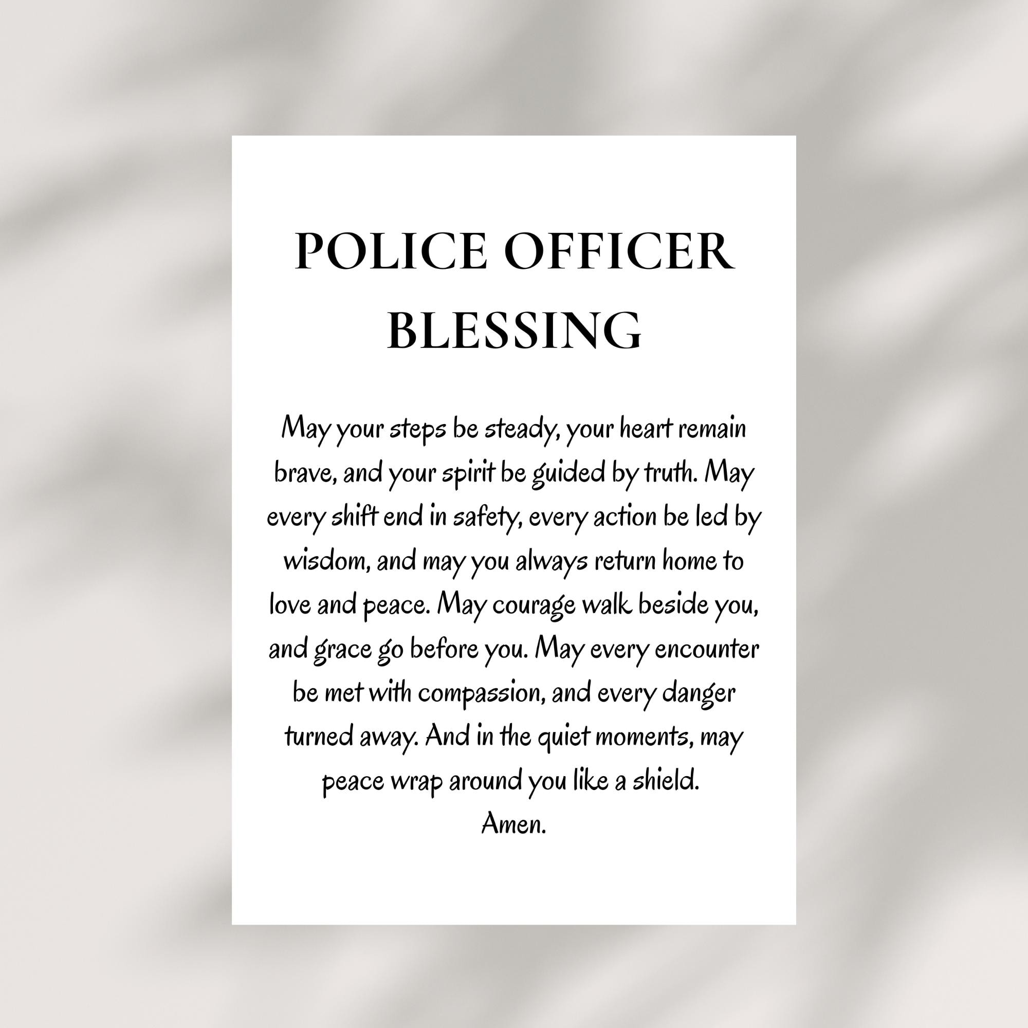 Police Week Blessing Card Printable Police Officer Appreciation Card ...