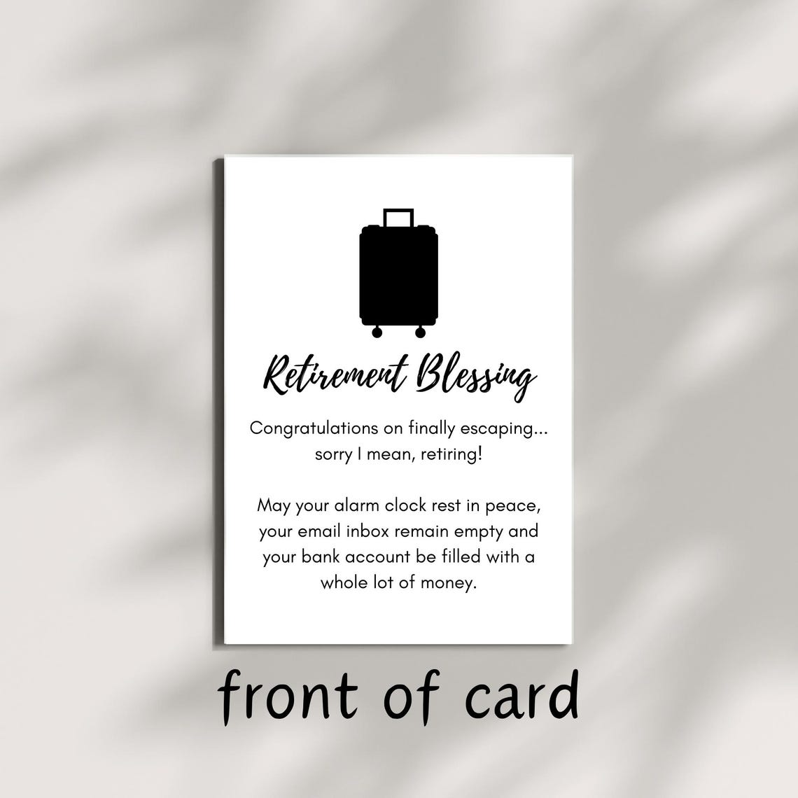 Funny Retirement Blessing Card Printable Digital Download Hilarious ...