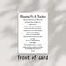 PRINTABLE Teacher Blessing Card Christian Prayer Teacher Appreciation ...