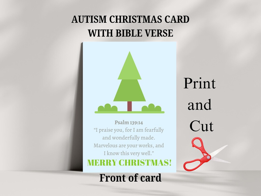 Christmas Card for Autistic Child With Bible Verse Digital Instant ...