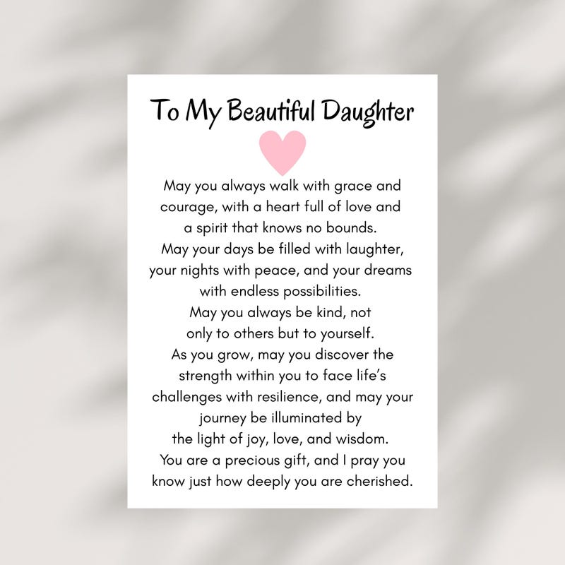 Printable National Daughters Day Cards - Etsy