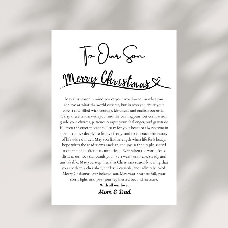 Prayer for Son Christian - Etsy