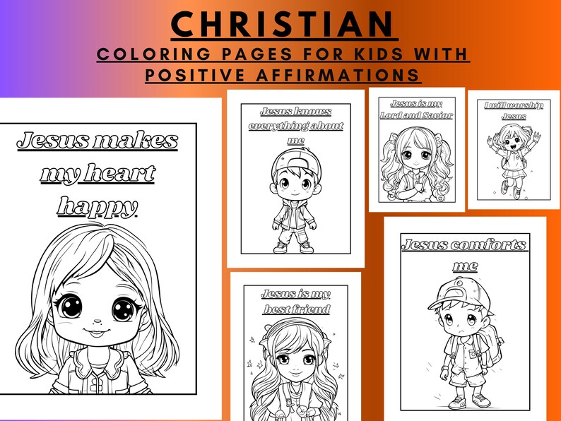 Christian Coloring Pages for Kids Toddlers Positive Affirmations Best ...