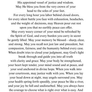 Blessing for A Judge Printable Card Judge Gift Digital Download ...