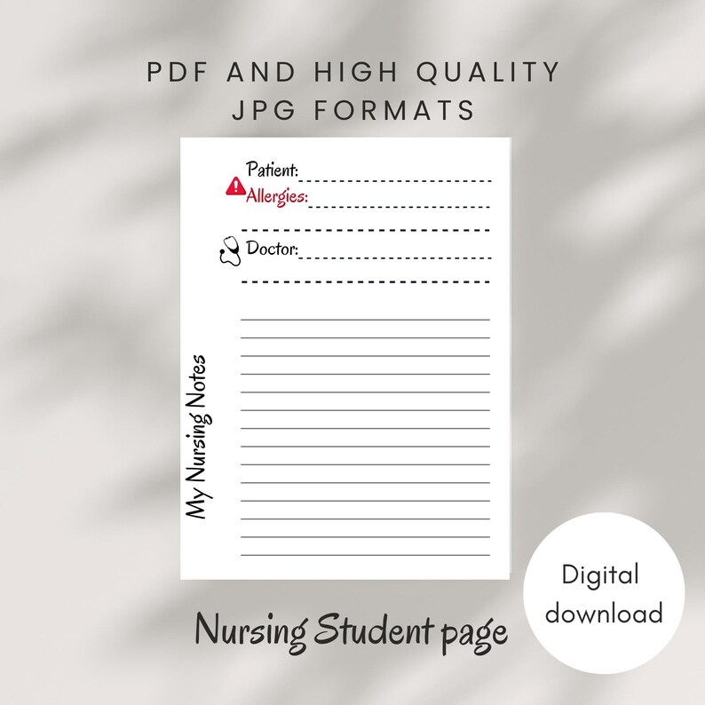 Nursing Progress Notes Template Printable Medication Record ...