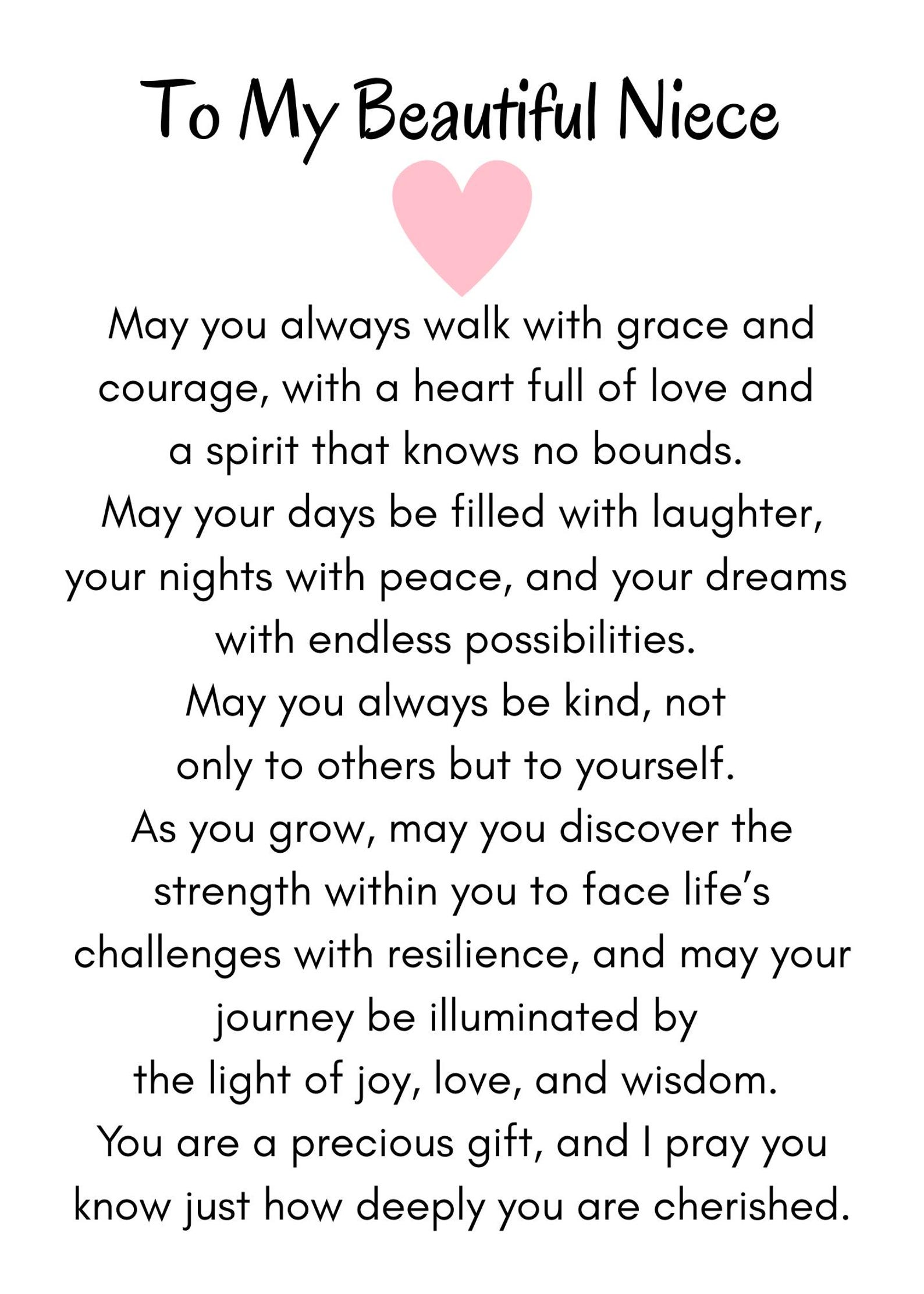 Blessing for Niece Card Printable Christian Card Digital Download Niece ...