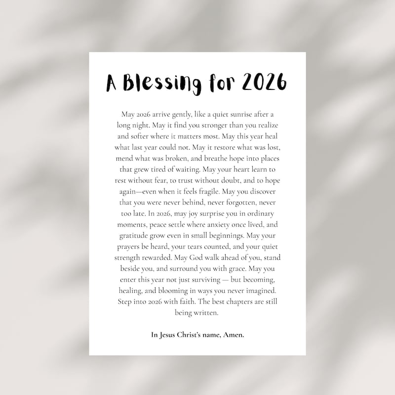New Year Blessings Card - Etsy