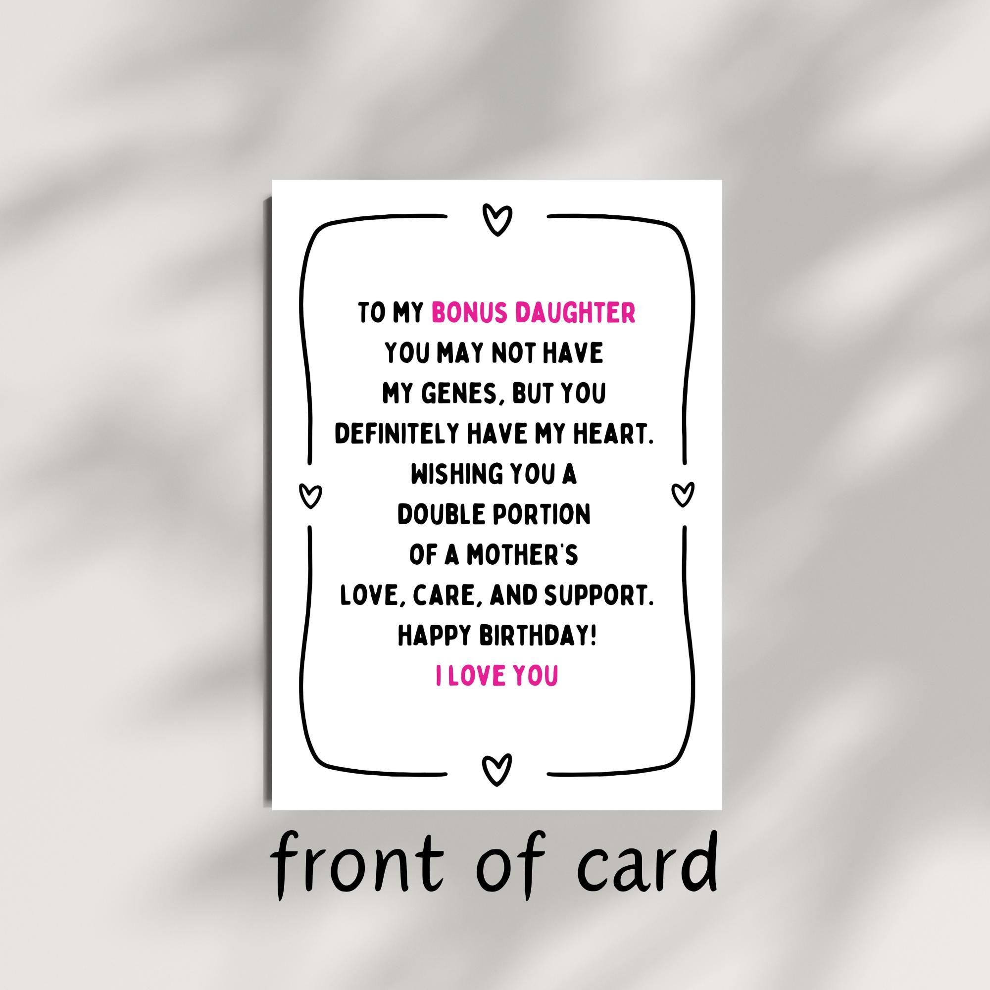 PRINTABLE Bonus Daughter Birthday Card Christian Prayer Note Faith ...
