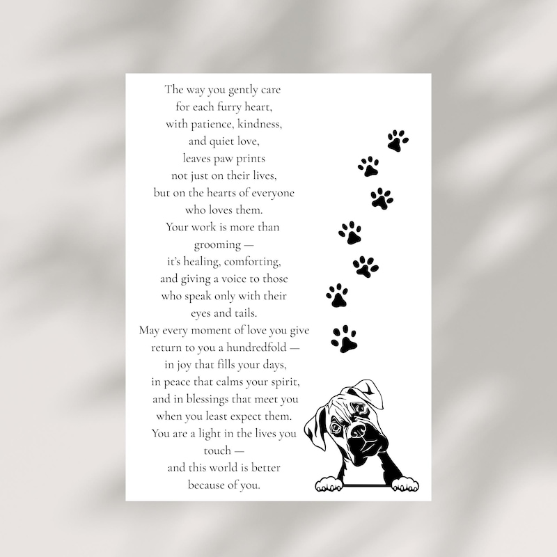 Printable Groomer Cards - Etsy UK