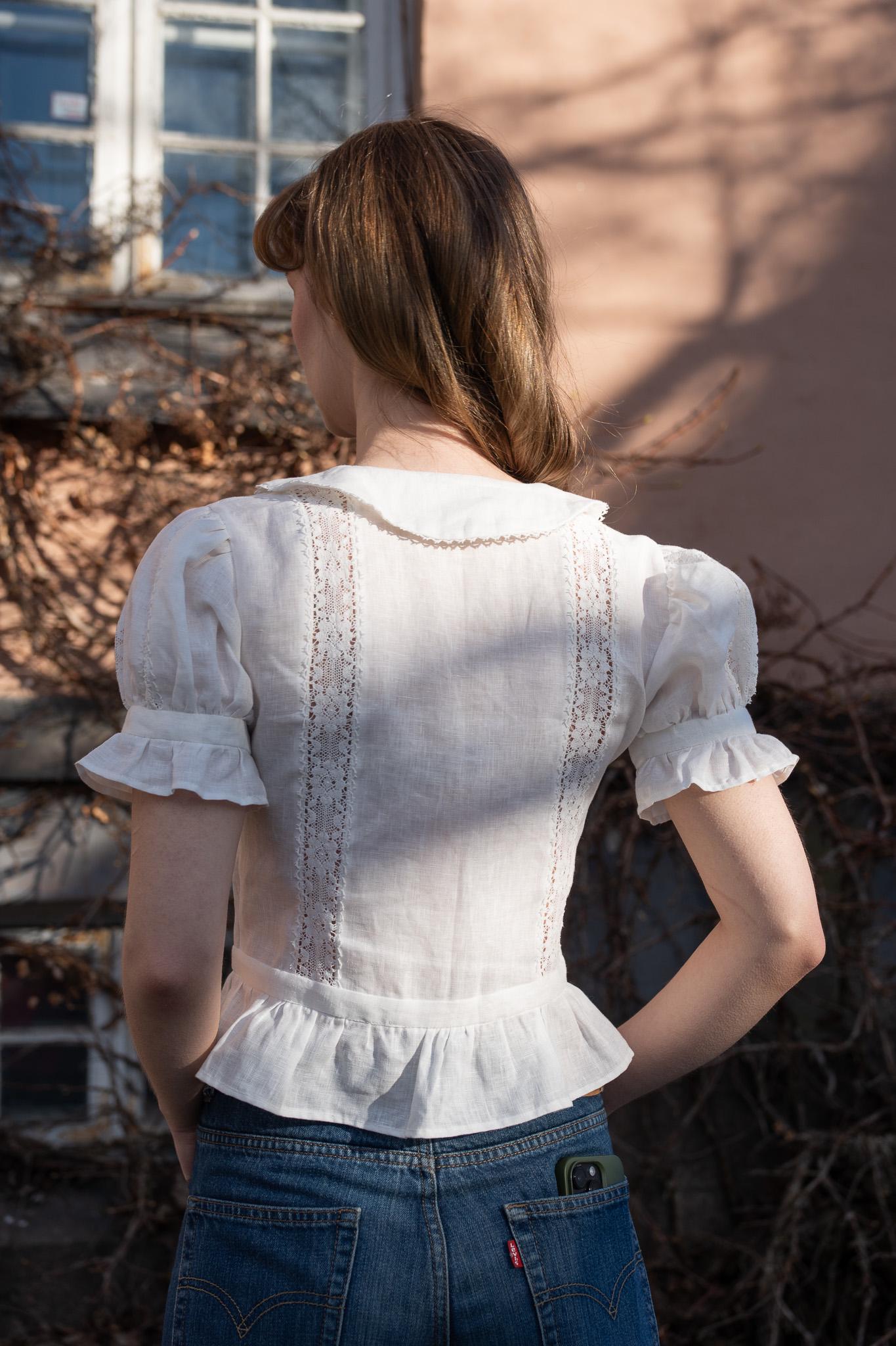 Lily Top Sewing Pattern – Vintage Blouse With Lace, Sizes 2XS-6XL (PDF ...