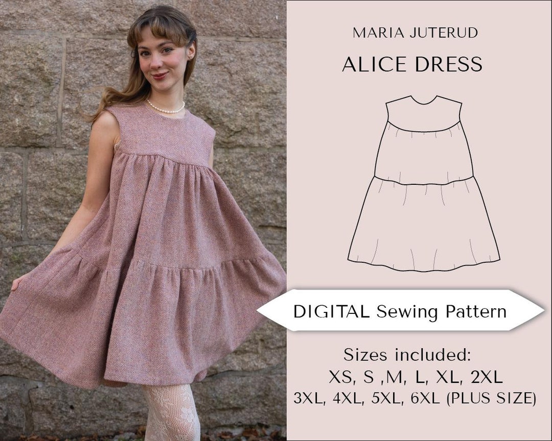 Alice Dress PDF Sewing Pattern: Victorian Babydoll Style (XS-6XL) - Etsy