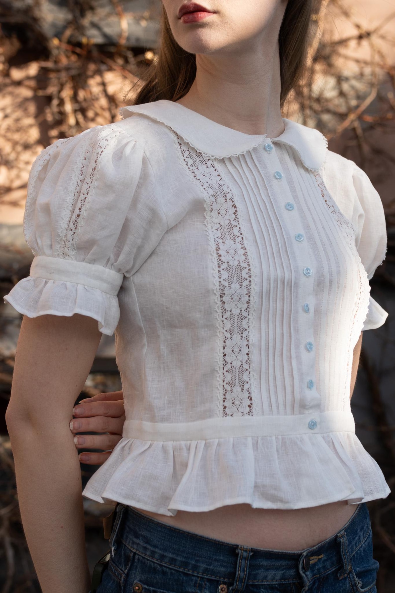 Lily Top Sewing Pattern – Vintage Blouse With Lace, Sizes 2XS-6XL (PDF ...