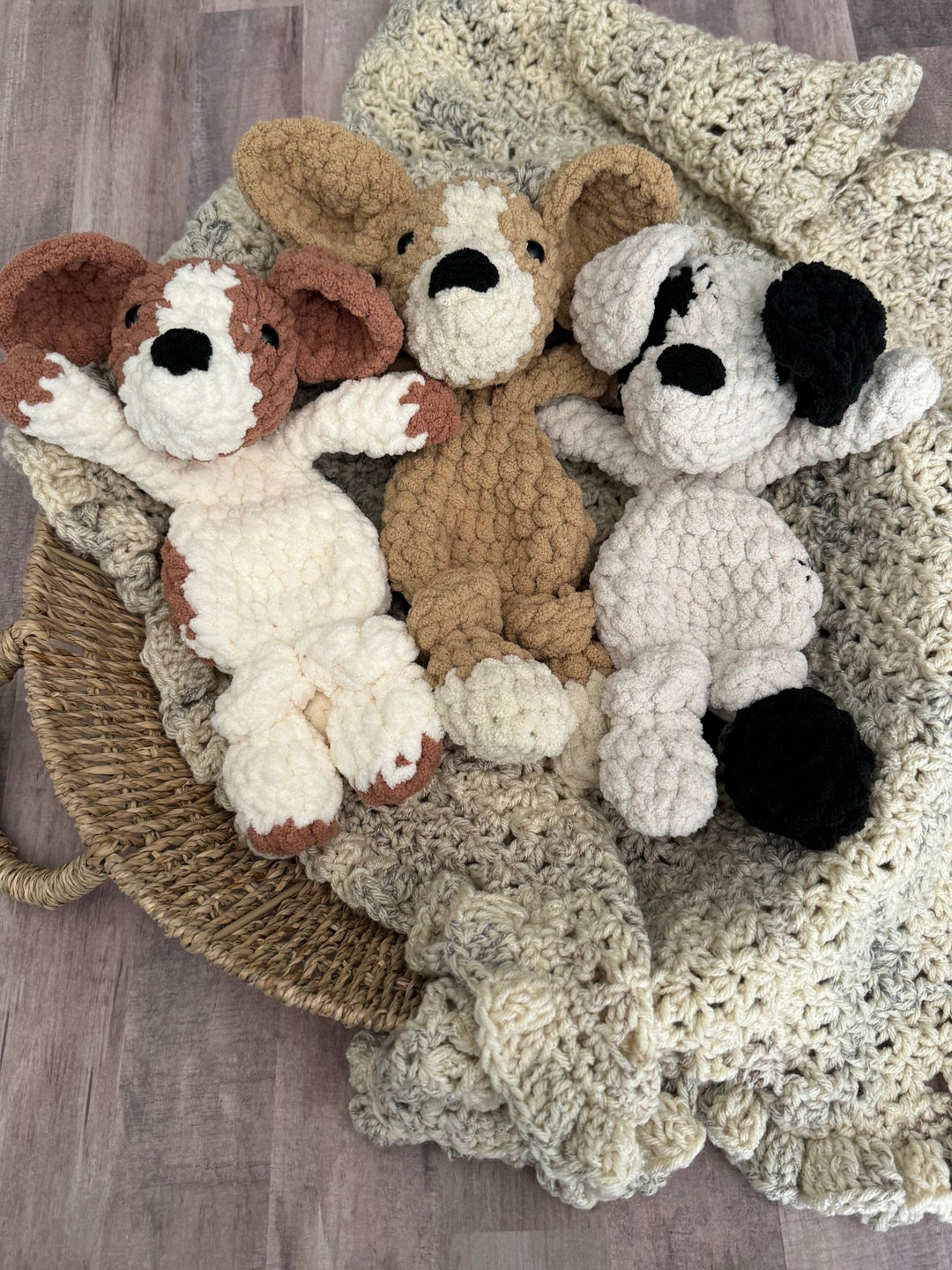 MADE TO ORDER, Mini Crochet Puppy, Crochet Dog, Pets, Snuggler, Lovey ...