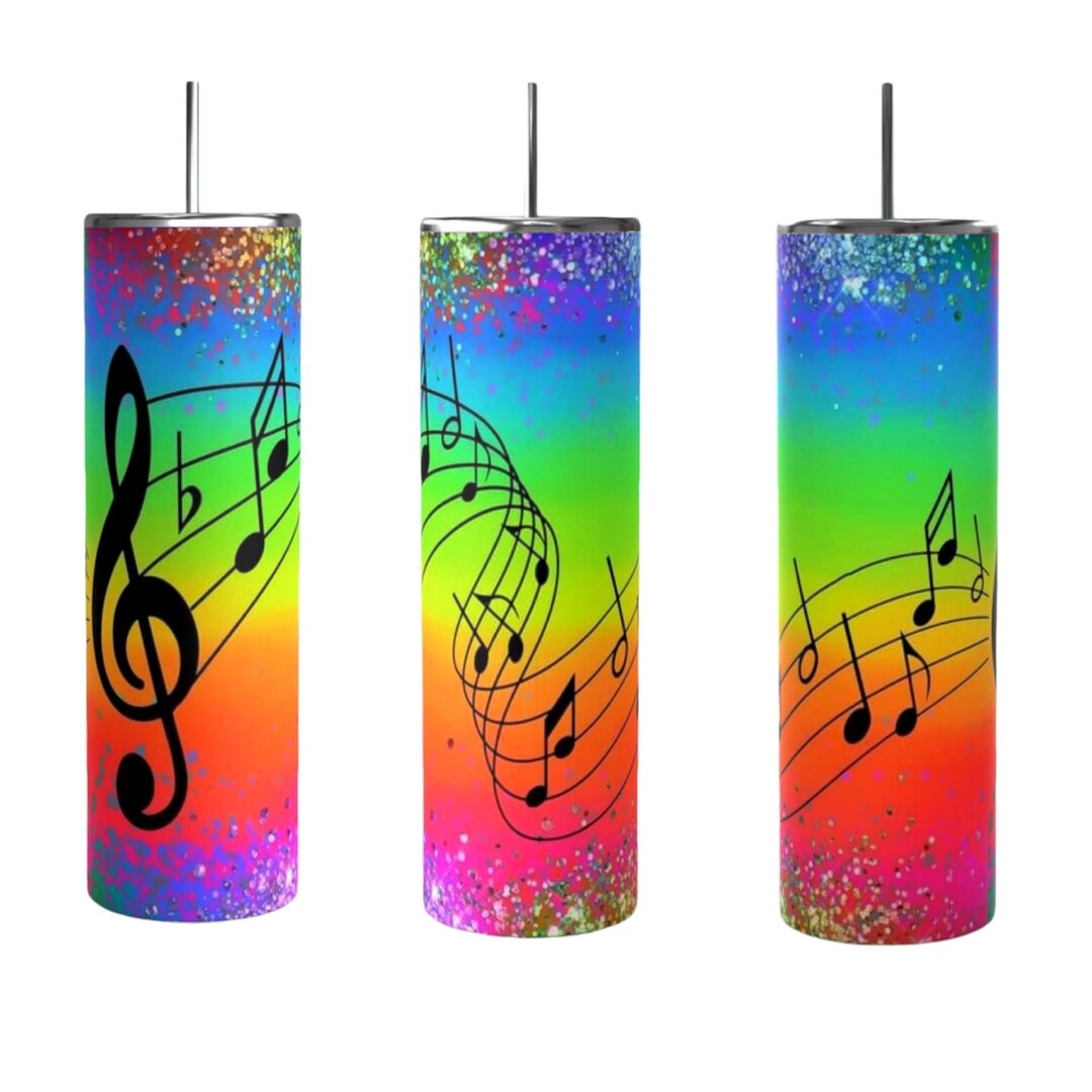 Musical Notes 20 Oz Tumbler - Sublimation Design - Etsy